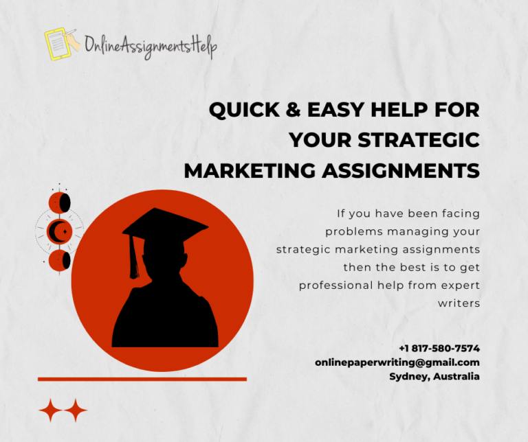 Quick & Easy Help for Your Strategic Marketing Assignments